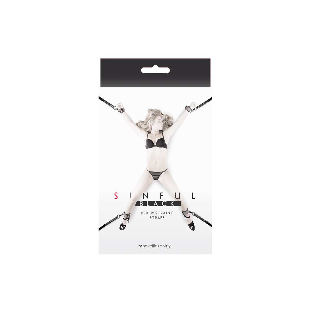 Sinful - Black - Bed Restraint Straps – zensualtreasures